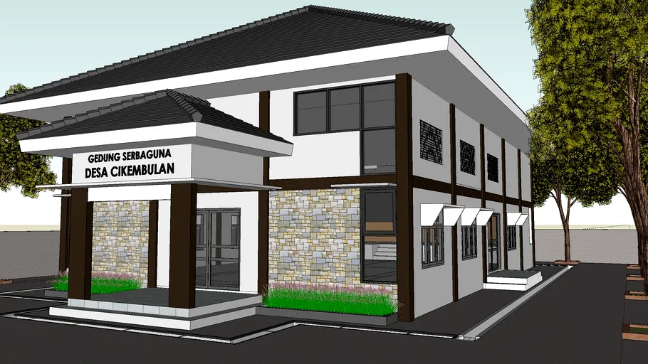 Gedung Serbaguna 3d model