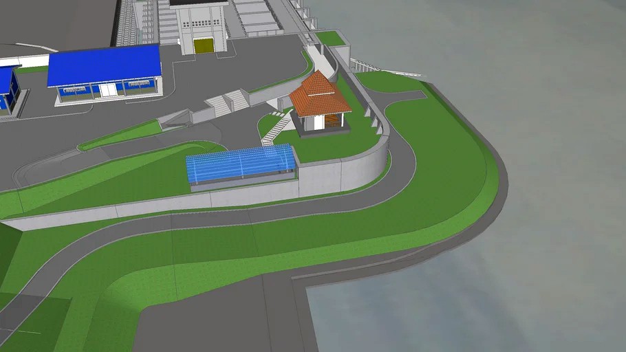 SEMARANG PUMPING STATION & RETARDING POND 3d model