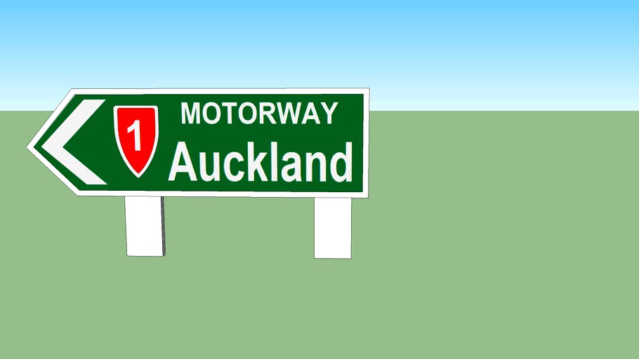 Motorway Auckland Sign 3d model