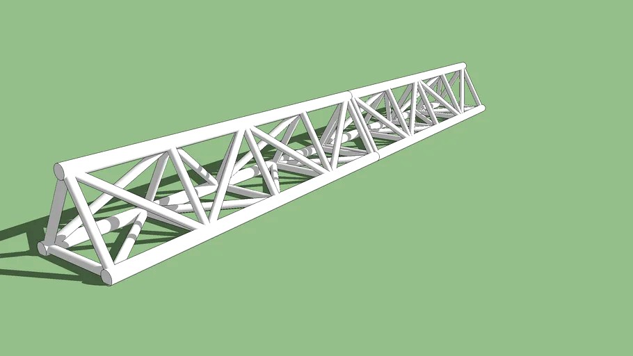 truss - lattice column - structure - columna triangular reticulada 3d model