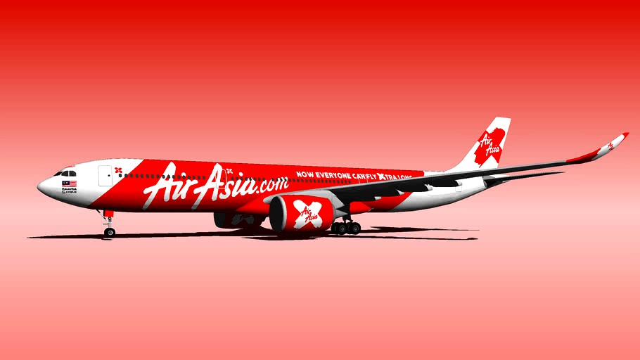 Airbus-A330-900neo Malaysia D7 AirAsia X 3d model