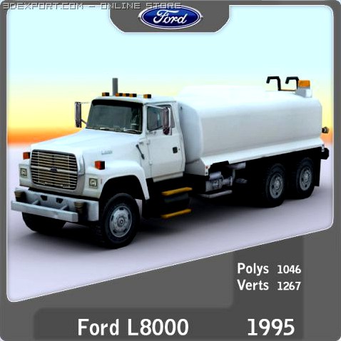 1995 Ford L8000 water tank by 3D Model
