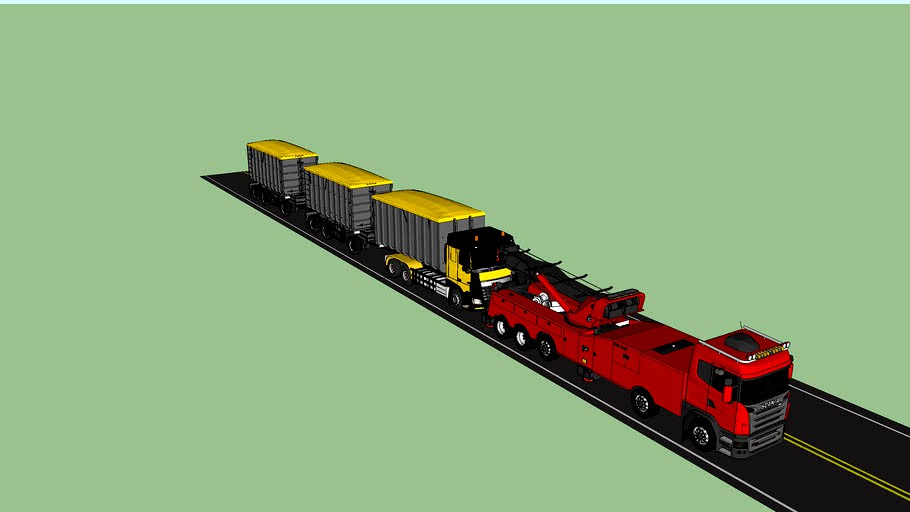 MAN, Scania rotator 3d model