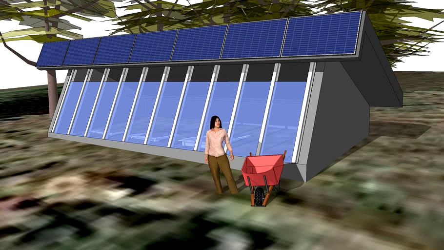 GeoThermal Berm Greenhouse 3d model