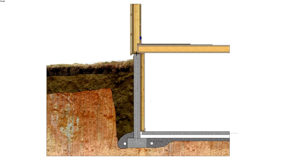 Foundation Cross Section W&M 3d model