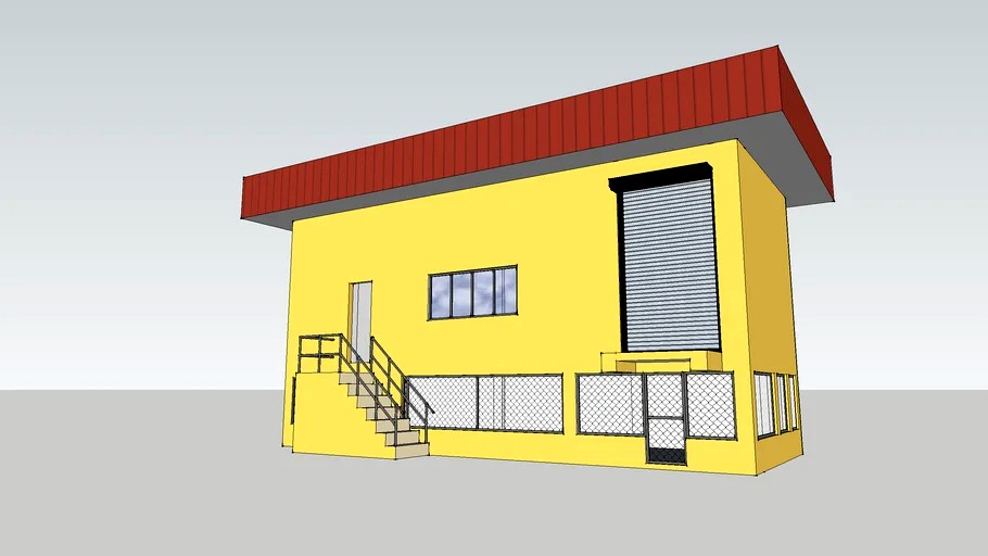 Control Building for Substation 3d model