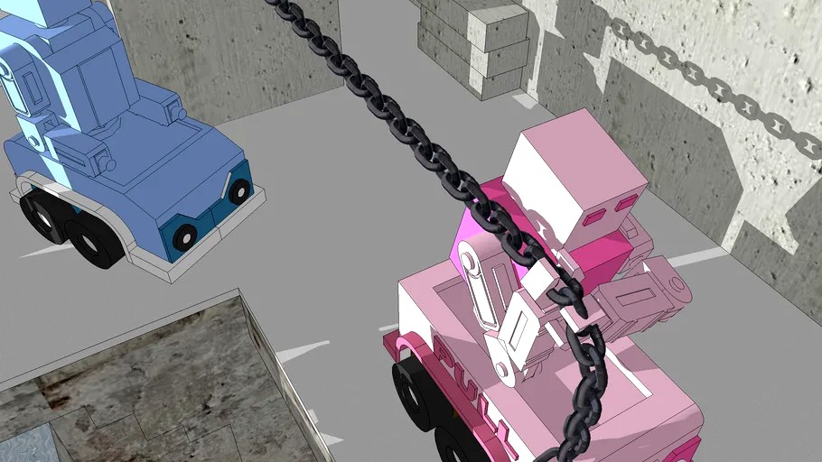 Push Pull Robot Car 3d model