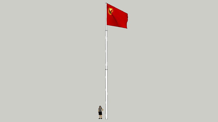 3D Bendera Kedah Flag model