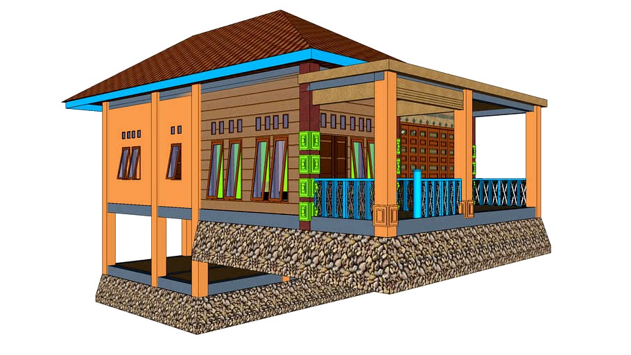 rumah panggung 3d model