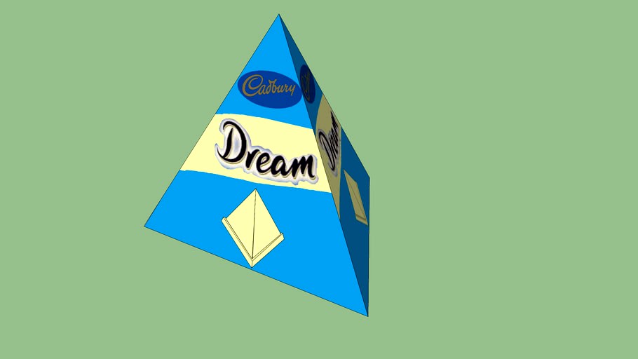 Cadbury Dream chocolate triangular pyramid 3d model