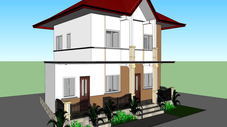 2 STOREY HOUSE DESIGN 3d model