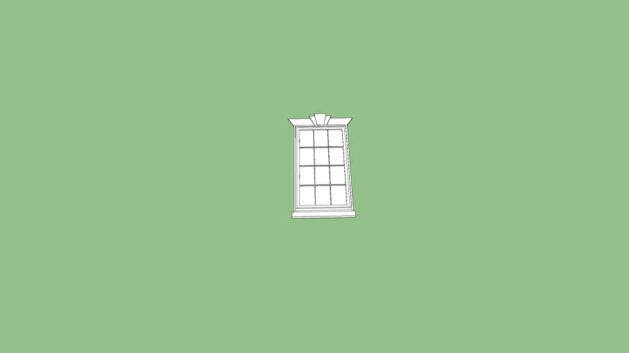 Windsor 3D Printing Asher Benjamin Keystone Lintel Window model