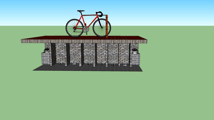 Fietsenstalling Skultsje 3d model