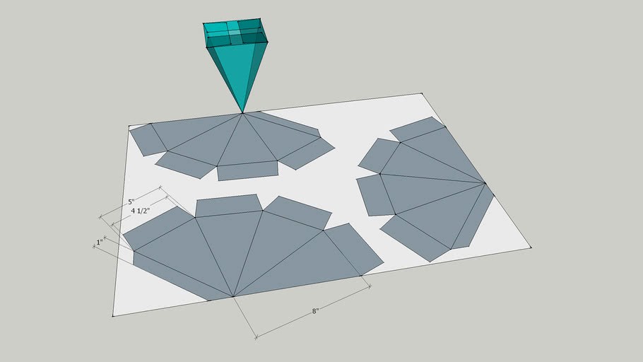 pyramid box cutout 3d model