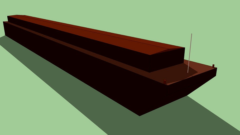 hopper barge 3d model