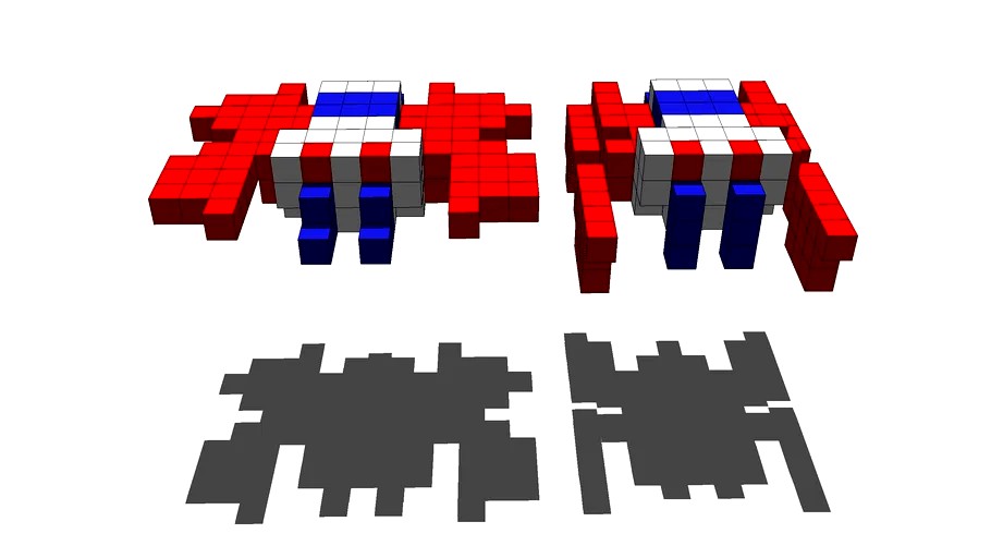 Galaga Goei Butterfly 3D model