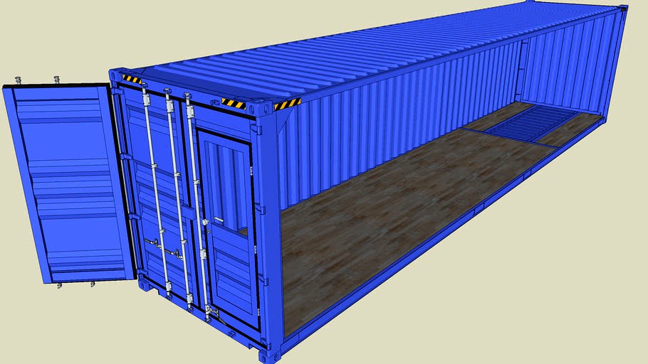 Container Azul 3d model