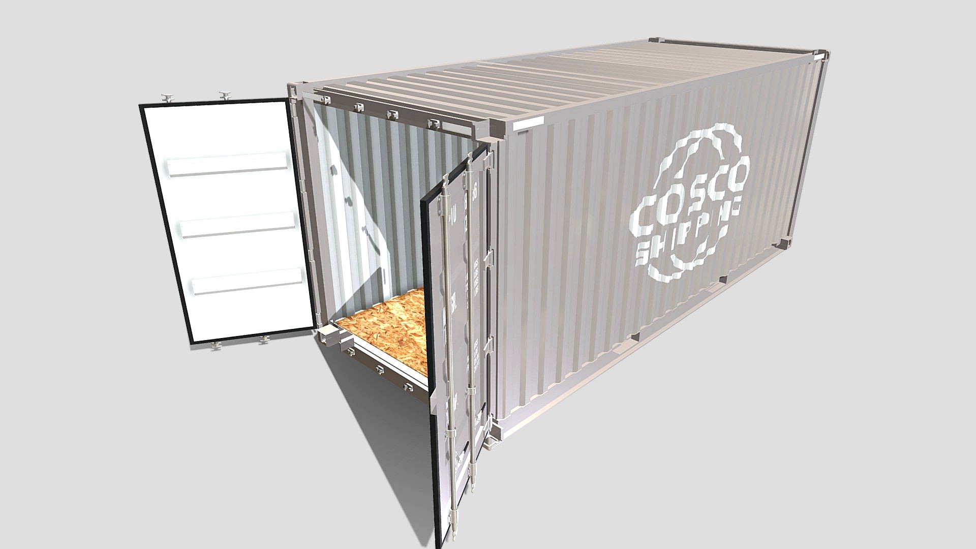 20ft Shipping Container Cosco Shipping v2 3d model