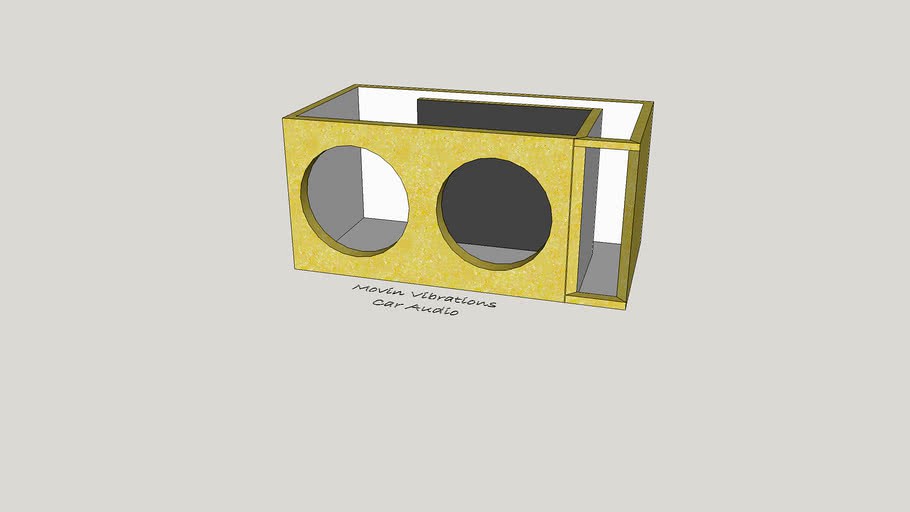 Subwoofer Box For 2 - 12' Subwoofers 3d model