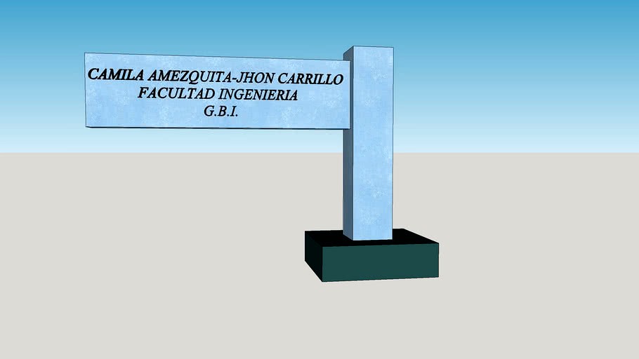 LETRERO BGI 3d model
