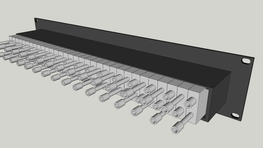 2RU VIDEO PATCH PANEL BROADCAST PANEL 3d model