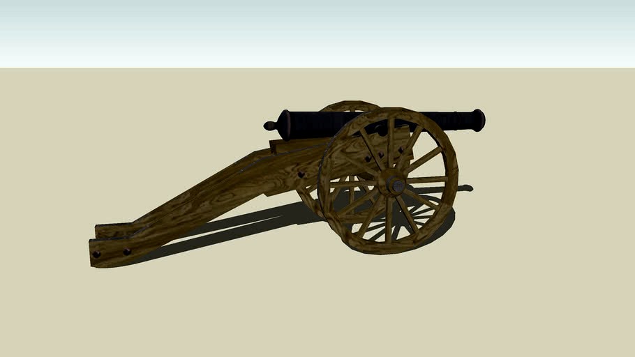 18th century cannon 3d model