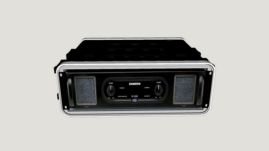 plastic fiber flight case 3d model