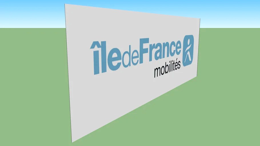 Logo Ile-de-France mobilités 3d model