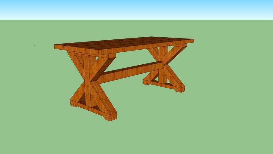 Farmhouse Table 3d model