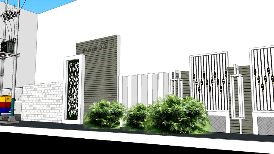 Main Gate Perumahan 3d model