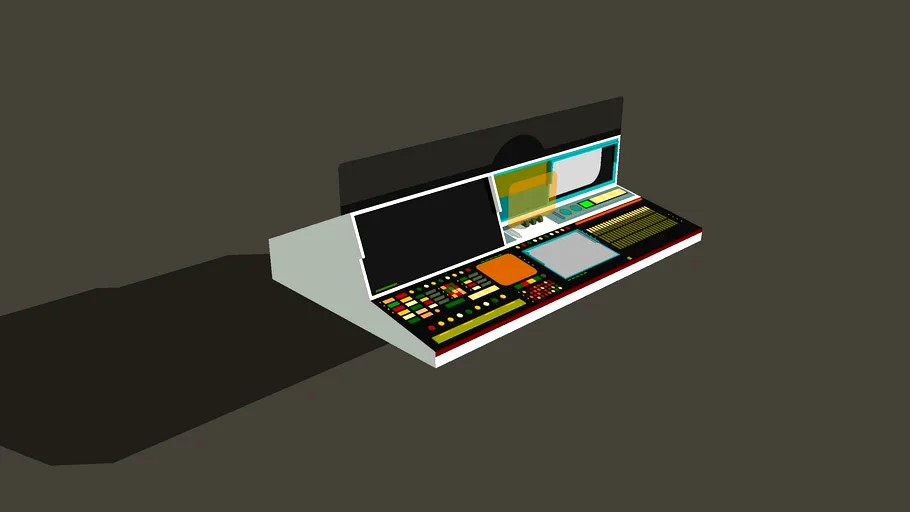 Star trek supercomputer console 3d model