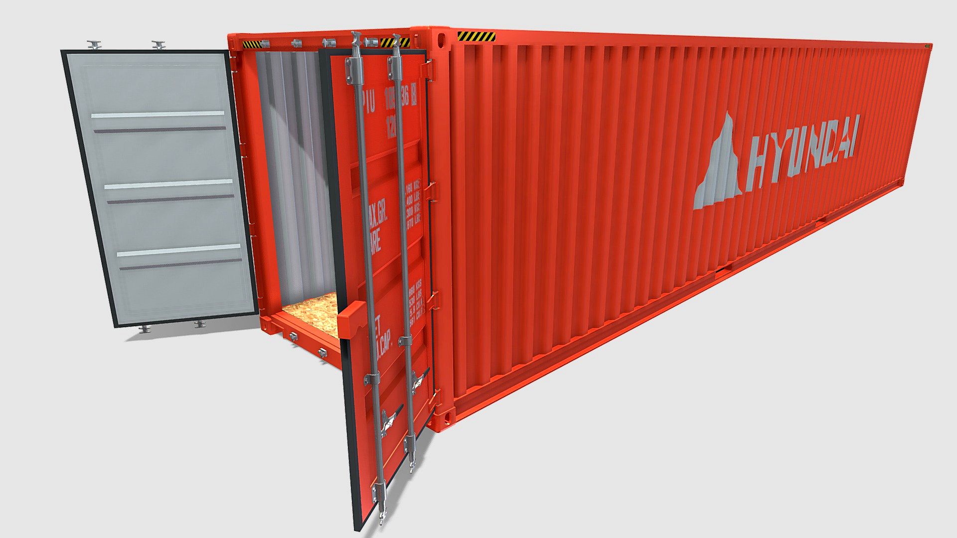 40ft Shipping Container Hyundai 3d model