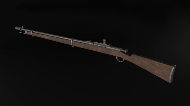 Berdan rifle 3d model