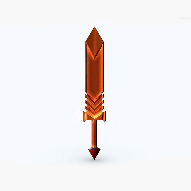 dwarf magic sword 3d model