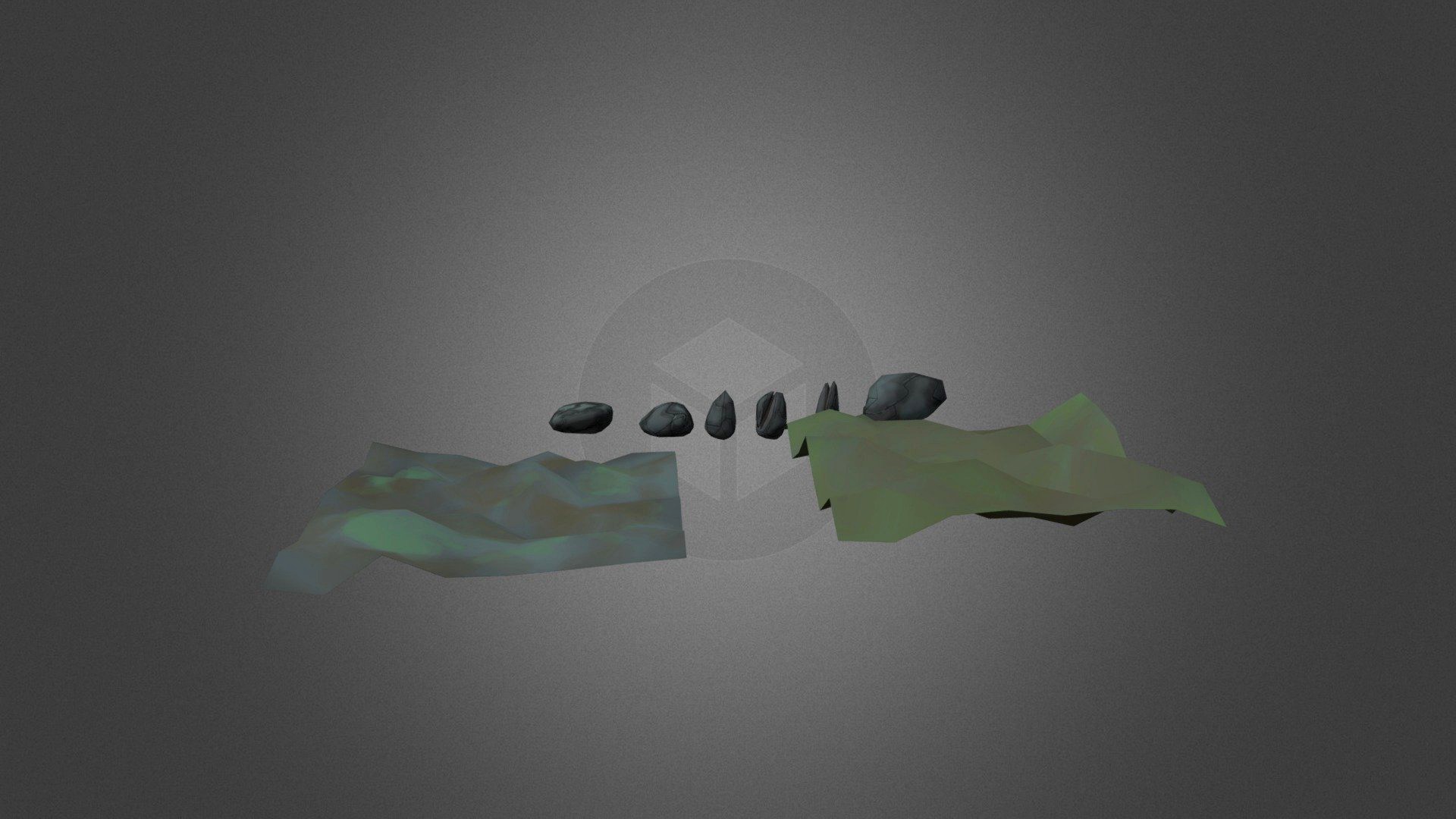 Rocks low poly 3d model