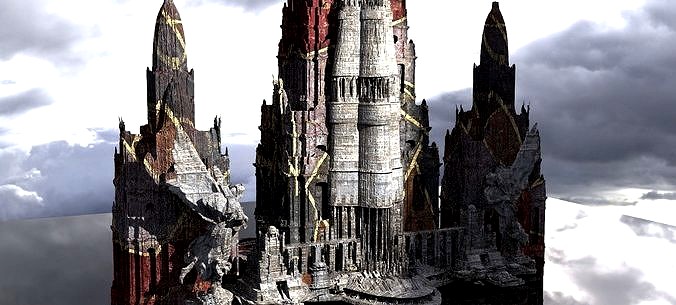 Red Angel Portal Tower Kit bash 2 3d model