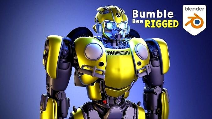 Transformers - Bumblebee robot rigged 3d model