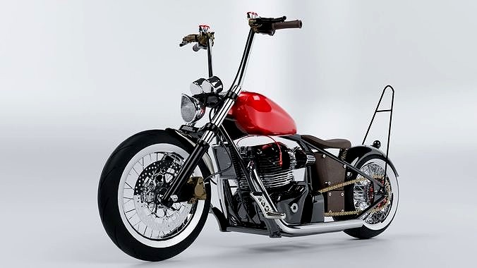 motorcycle chopper 3D Model