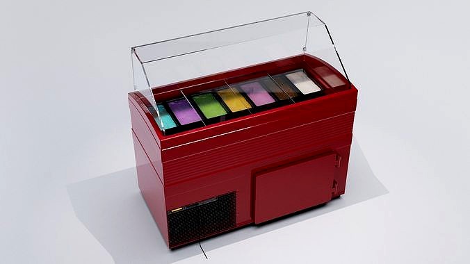 Ice Cream Fridge For seven different ice creams 3d model