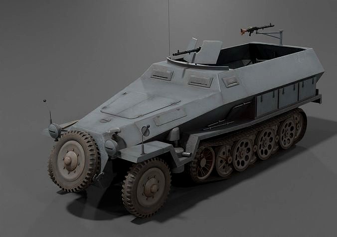 Sd kfz 251 Half-track armored personnel carrier 3d model
