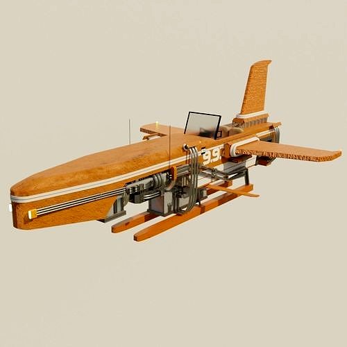 Sci Fi plane concept I made using blender 3d model