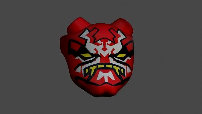 Lego Ninjago Oni Mask 3d model