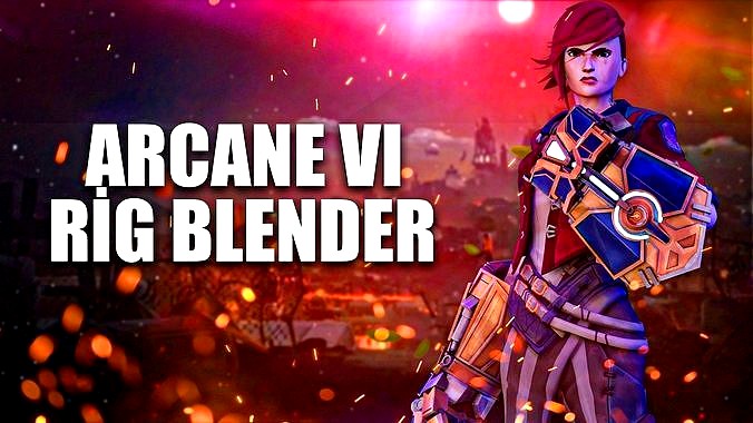 Arcane VI Character Rig Blender 3d model