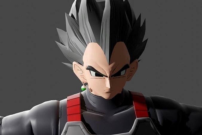 VAGETA BLACK FANIMATION RIGGED MODEL ANIMATION READY 3d