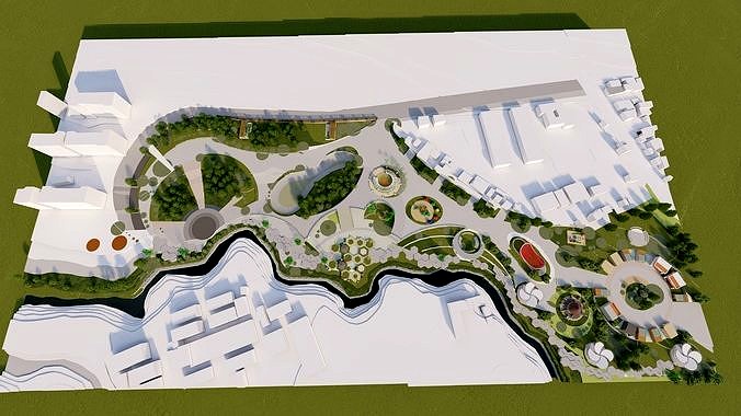 project Park 3d model-landscape