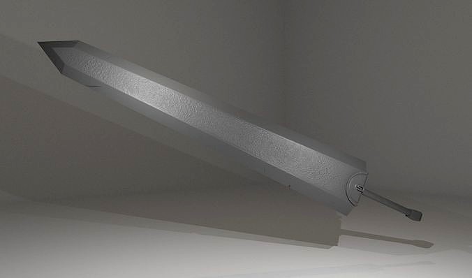 Dragon Slayer Life Size Sword 3D Model From Berserk Manga Anime | 3D