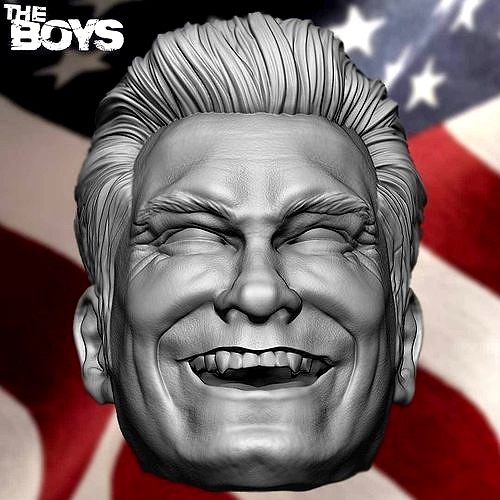 LAUGHING HOMELANDER -THE BOYS- HEAD FOR 6 INCH ACTION FIGURES | 3D model