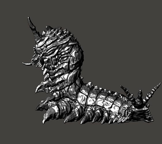 BATTRA LARVA - KAIJU GODZILLA VS MOTHRA HI-POLY STL | 3D model