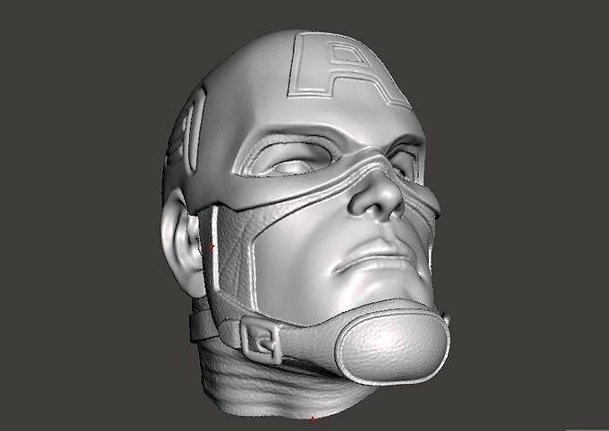 Captain America head mddel | 3D model