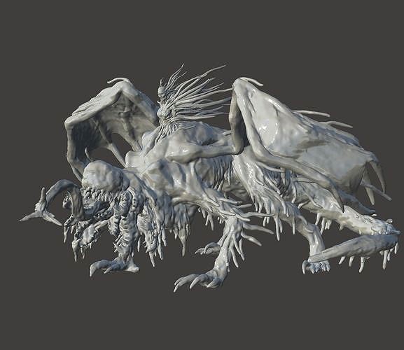 LADY DIMITRESCU - MUTATED RESIDENT EVIL VILLAGE HI-POLY STL | 3D model